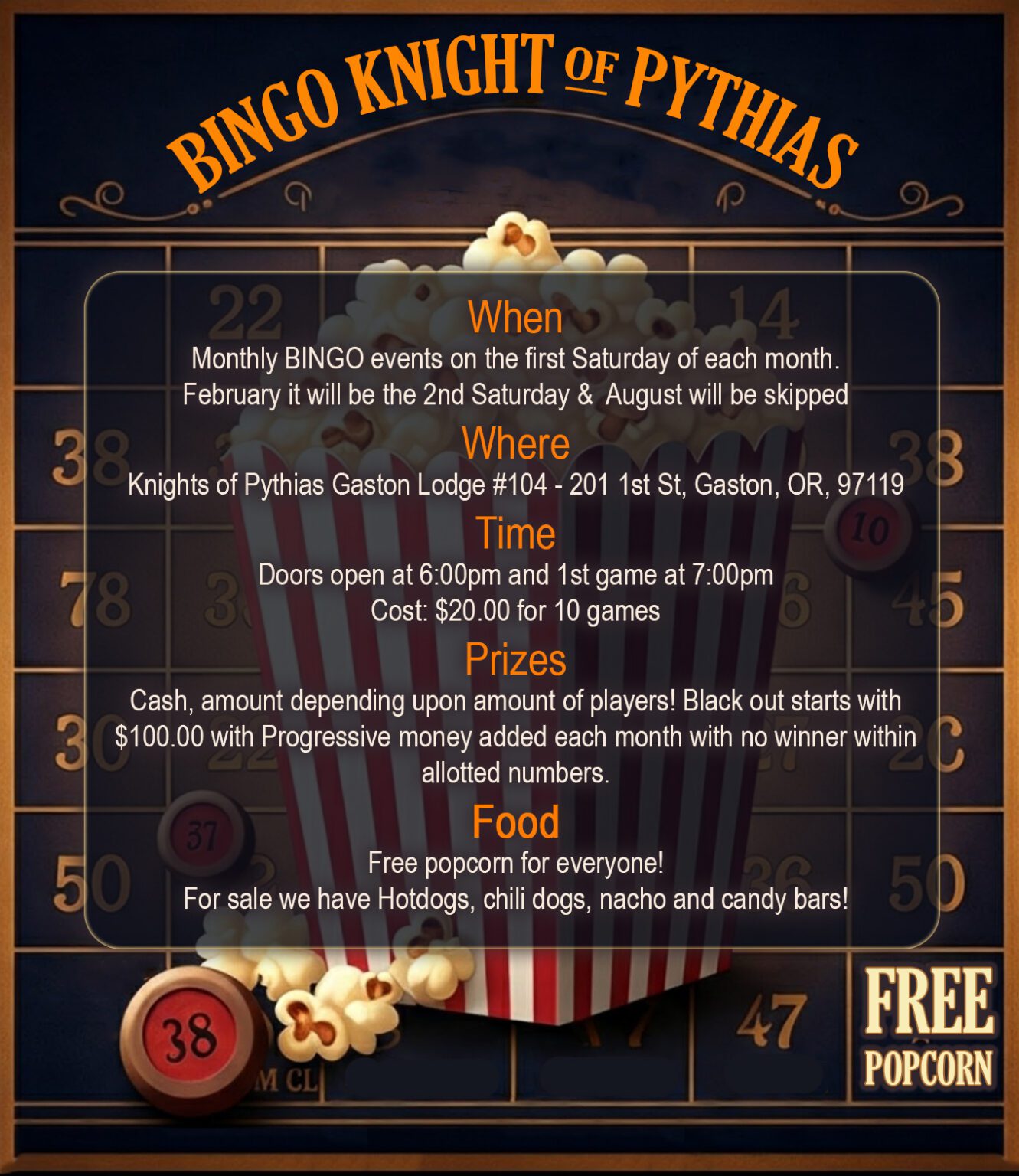 Knights of Pythias Lodge - Gaston Knights of Pythias